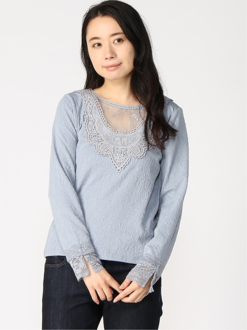 【楽天市場】【SALE／74%OFF】(W)モチーフレースJQカットPO axes femme アクシーズファム トップス その他のトップス ブルー ベージュ ブラック【RBA_E ...