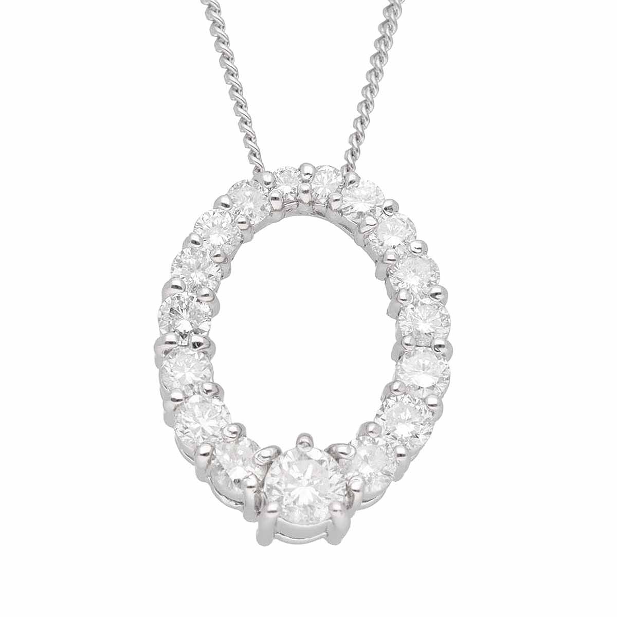 【楽天市場】ダイヤモンド(0.19ct/0.81ct) ペンダント ネックレス 40cm Pt850/900 プラチナ 鑑別書【送料無料】 【中古】23170469：Azabu Vintage