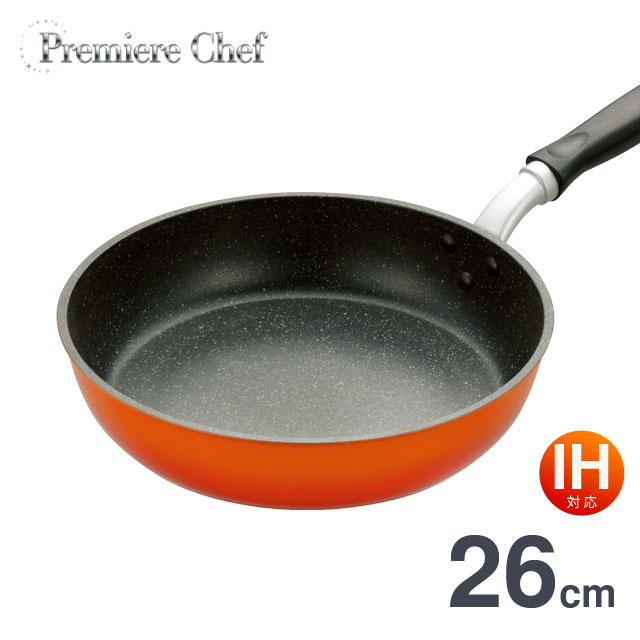 【楽天市場】フライパン 26cm IH対応(ガス火もOK) Premiere Chef プレミアシェフ 26cm PCF-26 フライパン IH IH対応 オール熱源対応：AZmax Direct