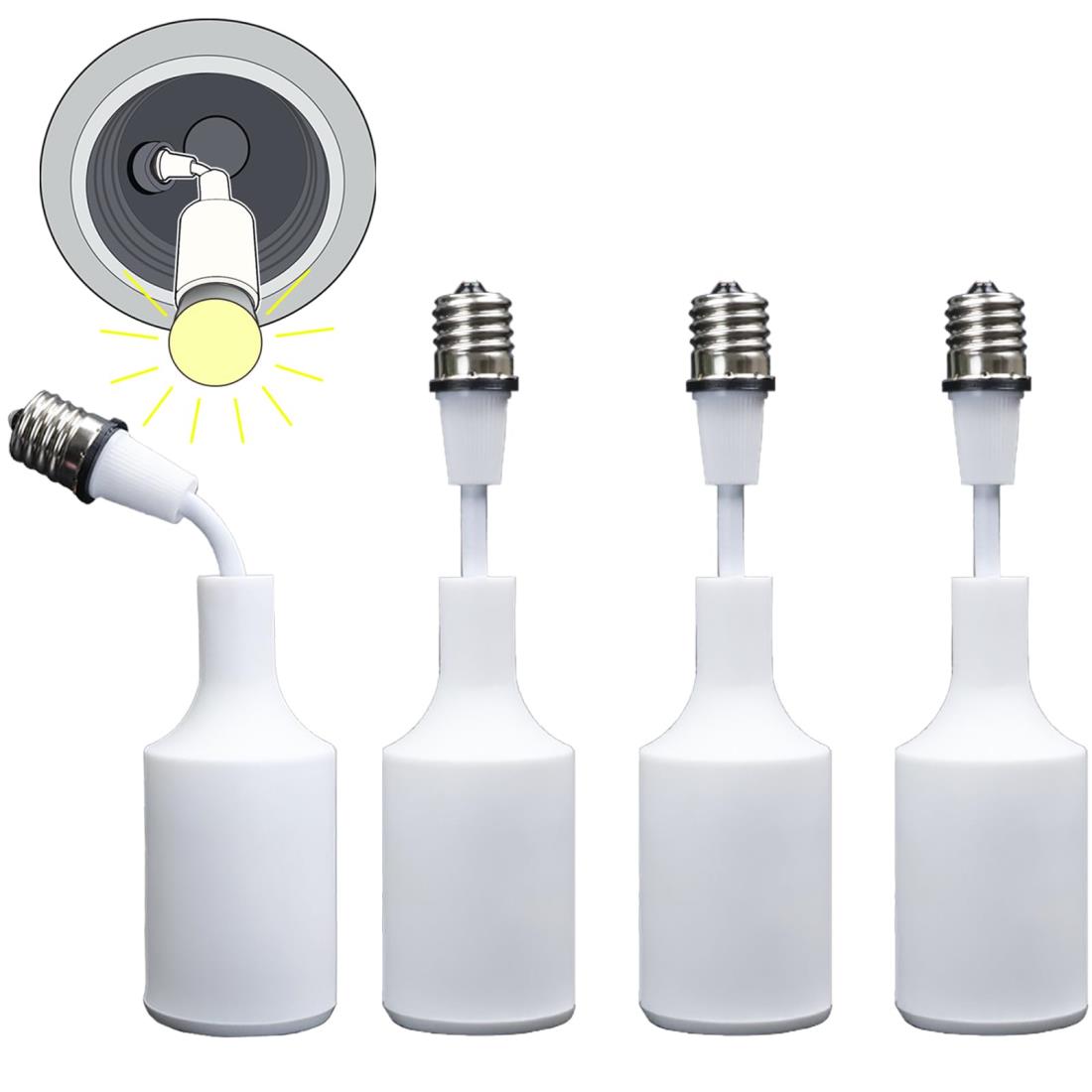 【楽天市場】E17→E26口金変換アダプター 斜め付け E17,E26電球変換ソケット 可変式 延長口金変換アダプター 可変式ソケット 長持ちソケット 熱に強い シリカゲル材質 簡単取付 工事 ...