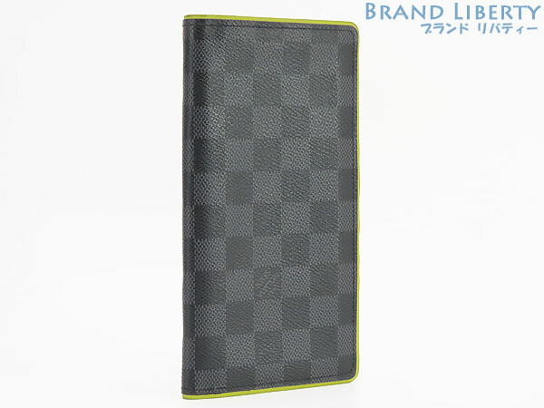 【楽天市場】【ほぼ新品】ルイヴィトン LOUIS VUITTON ダミエグラフィット ポルトフォイユ ブラザ 二つ折り長財布 アニス イエロー ...