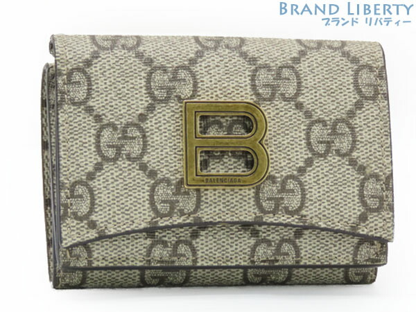 【楽天市場】【未使用】グッチ GUCCI バレンシアガ BALENCIAGA ザ ハッカー プロジェクト コラボ GGスプリーム 三つ折り財布 ...