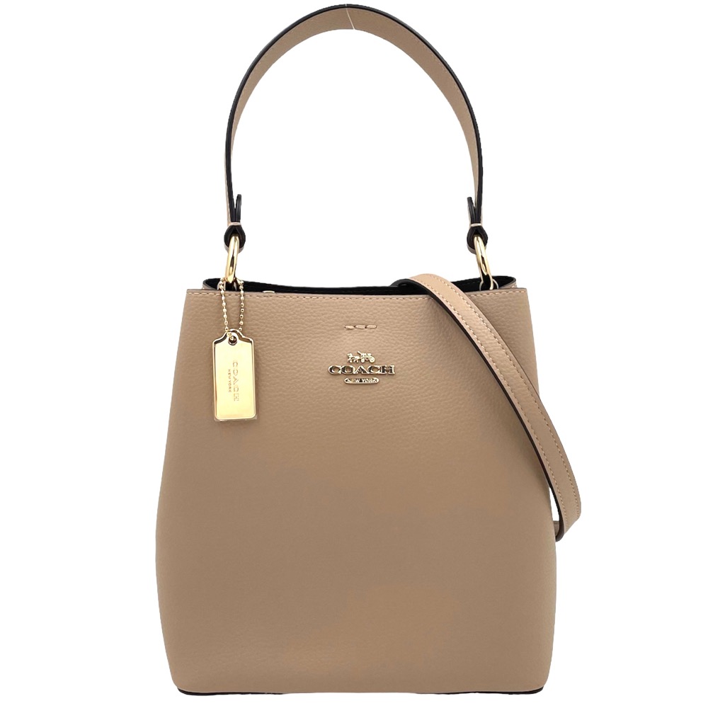 【楽天市場】コーチ 2WAY レディース バケットバッグ ピンクベージュ COACH 1011 レザー トープ ゴールド金具 人気 美品【中古 ...