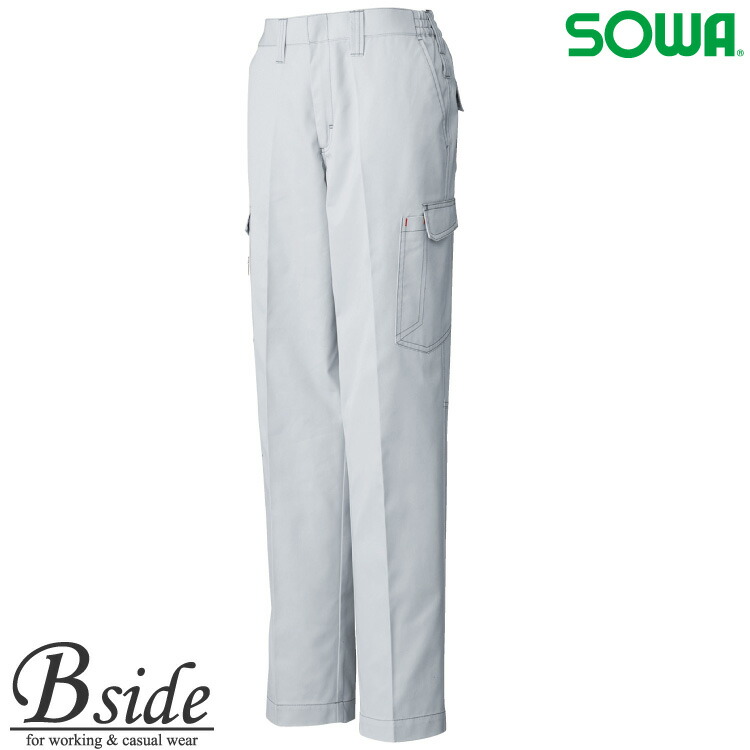 【楽天市場】桑和【SOWA】 1330 ノータック脇ゴム入りレディースカーゴパンツ 女性用作業ズボン パンツ【BULL WORKS】T/Cソフトバーバリー仕様の新定番機能性作業服★2015秋冬 ...