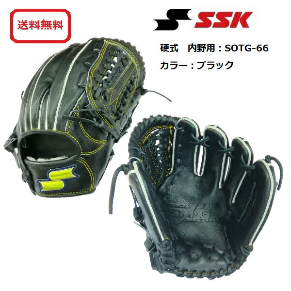 【楽天市場】【刺繍無料・湯揉み型付無料・送料無料】SSK SPTG-66 硬式用右投げ 内野用グラブ ブラック：ビッグスポーツ