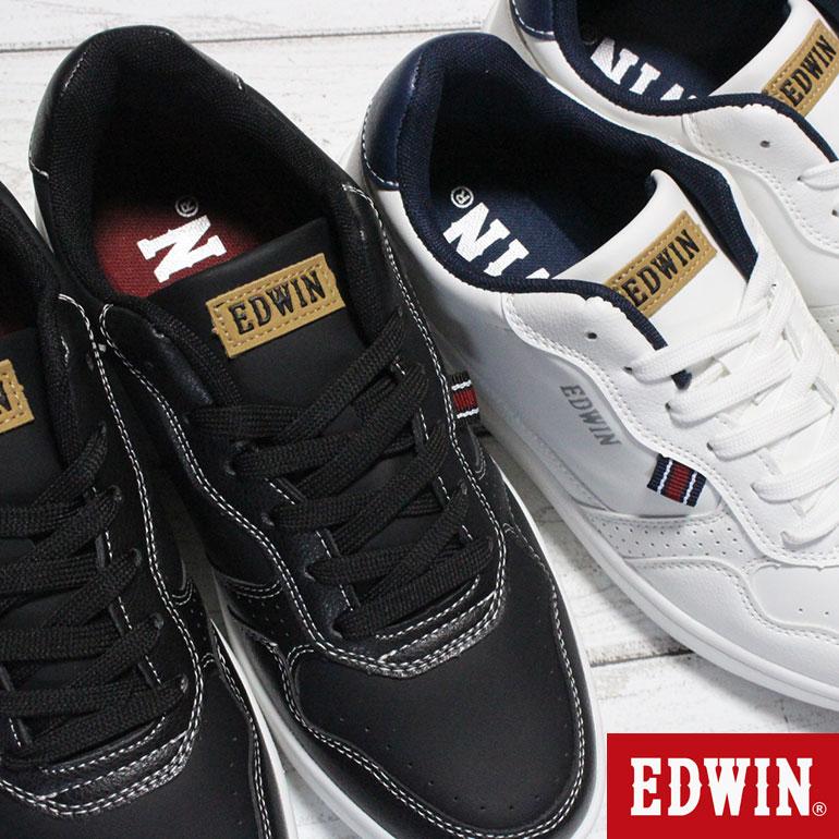 【楽天市場】エドウィン スニーカー EDW7025 ブラック・ホワイト 25cm～27cm メンズ シューズ スニーカー 靴 紐靴 EDWIN カジュアルスニーカー：SHOE PARK B ...