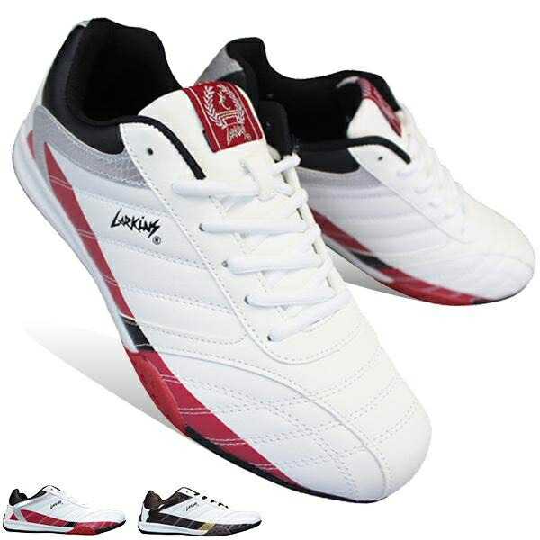 【楽天市場】ラーキンス LARKINS スニーカー L-6236 ホワイト/レッド ホワイト/ブラウン 25cm～27cm メンズ ローカットスニーカー カジュアルシューズ 運動靴 紐靴 合成 ...