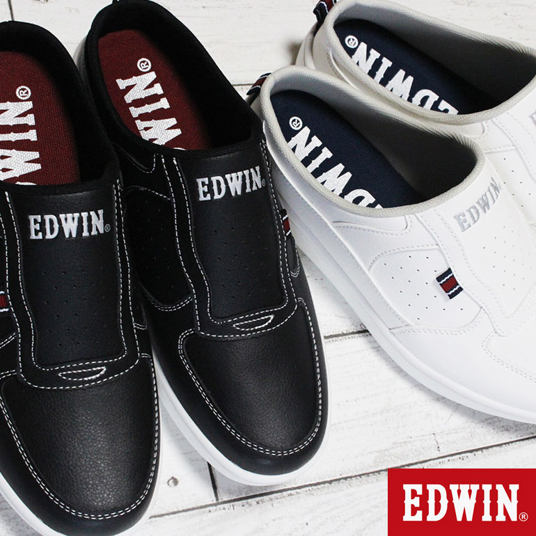 【楽天市場】エドウィン EDWIN クロッグサンダル EDW7060 ホワイト ブラック 25cm～27cm メンズ サボサンダル スリッポン スリップオン シューズ 靴 履きやすい靴 ...