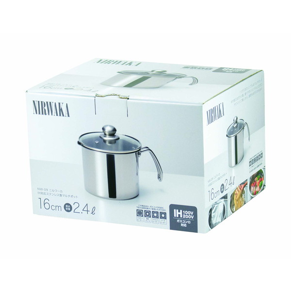 【楽天市場】カクセー NW-09 NIRWAKA -ニルワーカ- IH対応 ステンレス製マルチポット 16cm：ウービルストア