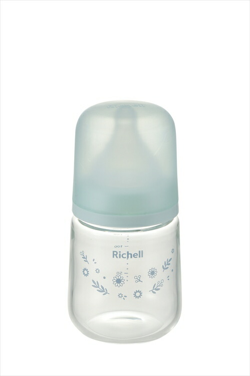 【楽天市場】はなえみ ガラス哺乳びん 160ml クリアブルー（CB） リッチェル Richell 哺乳瓶 ほ乳瓶 軽量 割れにくい かわいい ベビー 赤ちゃん 子供 新生児 出産準備 ...