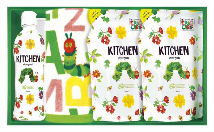 【楽天市場】はらぺこあおむし キッチン洗剤セット H-20AZ タオル 食器洗い洗剤 詰め合わせ 日用品 洗剤ギフト セット かわいい ...