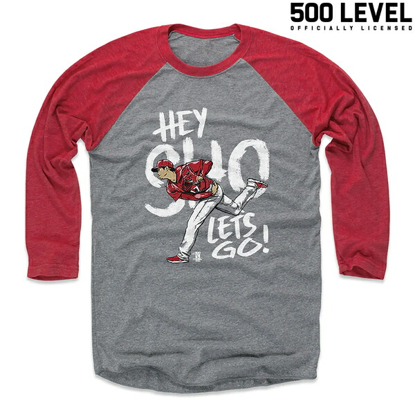 【楽天市場】[20%OFF]【500 LEVEL】(500レベル) Shohei Ohtani Hey Sho Raglan Tee ...