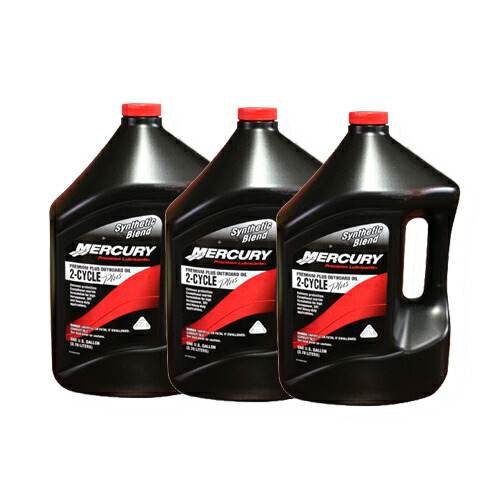 【楽天市場】【3個セット】MERCURY/マーキュリー 2ストローク船外機オイル/プレミアムプラス 3.78L （92-858027K01 ...