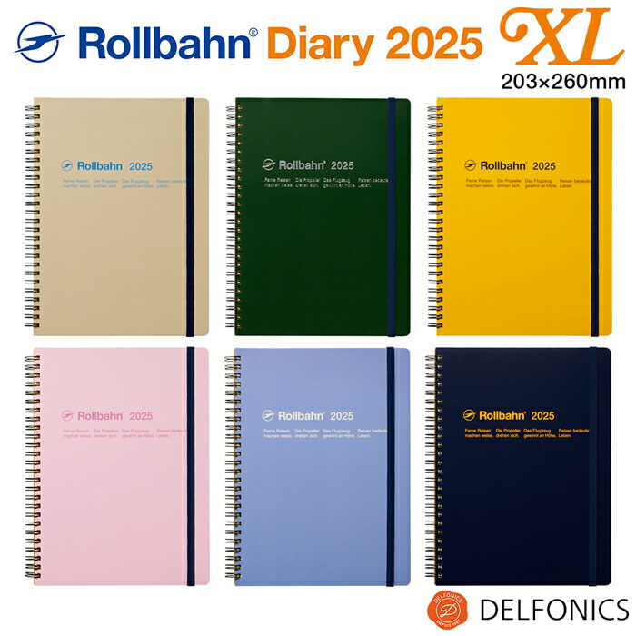 【楽天市場】ロルバーン 2025 ダイアリー XL 2024年10月始まり 手帳 スケジュール帳 ロルバーン 2026 Delfonics Rollbahn Monthly Planner ...