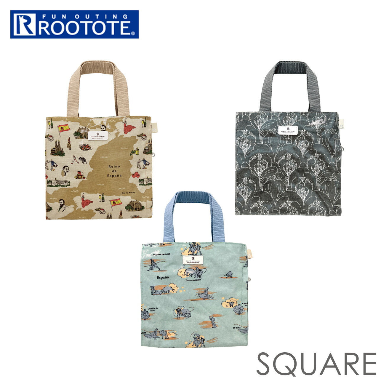 【楽天市場】ルートート トートバッグ 3057 好評 ラミネート ROOTOTE トートバック 小さめ ミニトート レディース トート バッグ バック スクエア SQUARE 撥水 はっ水 ...