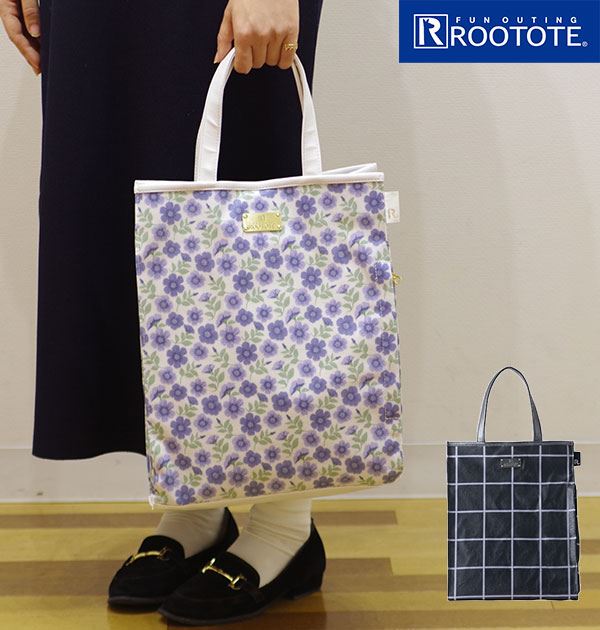 【楽天市場】Rootote ルートート トートバッグ 通販 サイドポケット A4 アーキャトル ラミネート サブバッグ A4 花柄 通勤 通学 ...