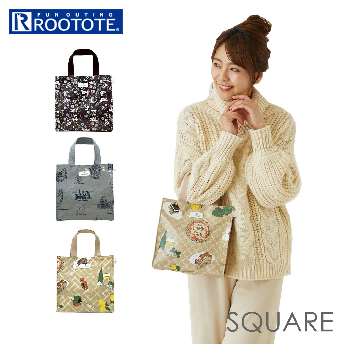 【楽天市場】ルートート トートバッグ ROOTOTE 1352 通販 ラミネート トート レディース 小さめ 撥水 はっ水 軽量 軽い 通勤 通学 サブバッグ ミニトート ランチバッグ 目隠し ...