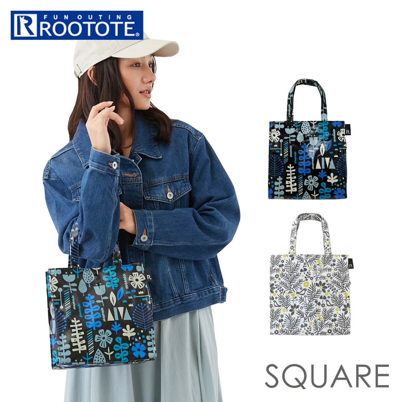 【楽天市場】ルートート トートバッグ ROOTOTE 3070 通販 EU.スクエア.クレール-A ミニトート サブバッグ ミニバッグ トートバック サブバック 軽量 ラミネート加工 小さめ ...