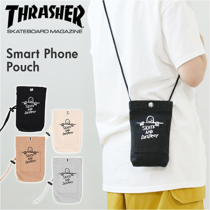 【楽天市場】THRASHER スラッシャー スマホショルダー 通販 ミニショルダー スマホポーチ ショルダーバッグ ショルダーバック ...