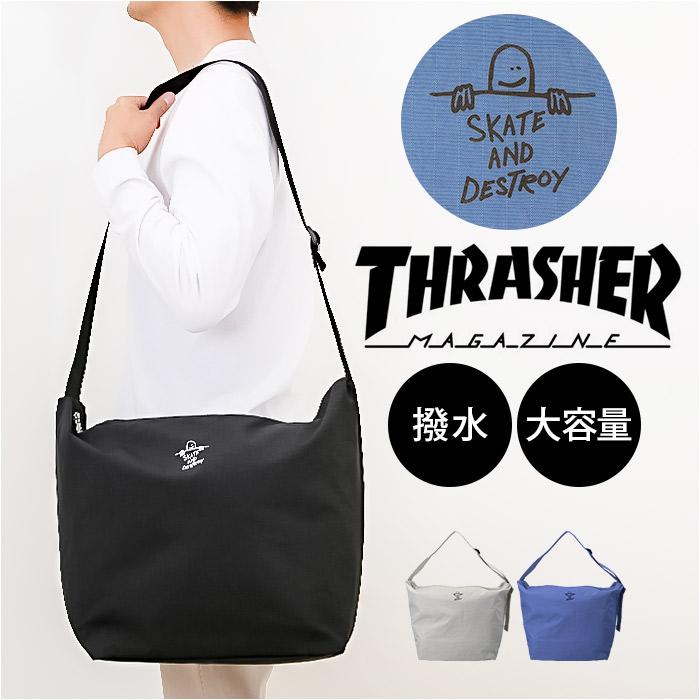【楽天市場】THRASHER スラッシャー バッグ THR-307 通販 マークゴンザレス ショルダーバッグ ショルダーバック 斜めがけバッグ ...