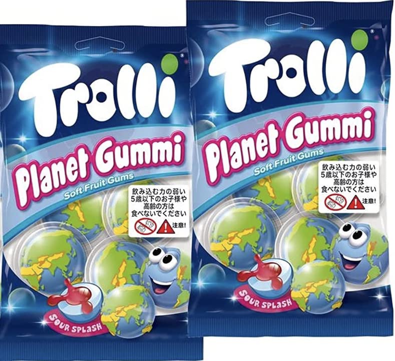 【楽天市場】2袋セット Trolli トローリ 地球グミ プラネットグミ [並行輸入品] 75グラム (x 2)：BADASAI
