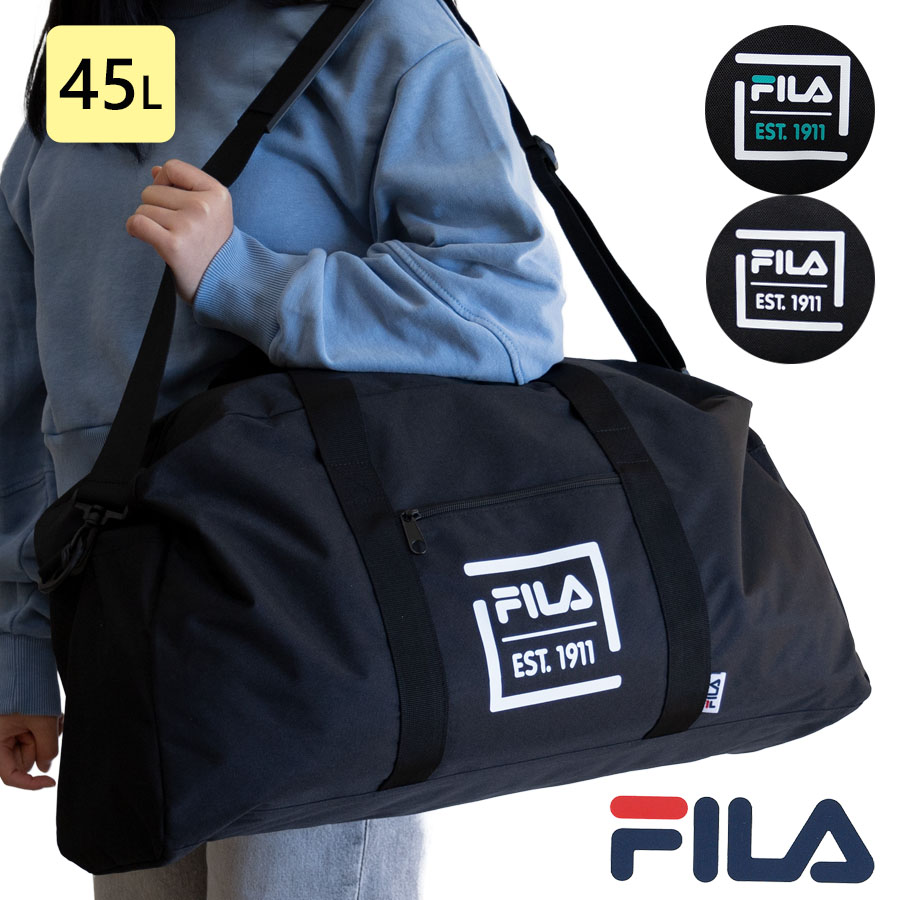 【楽天市場】【ポイント5倍 お買い物マラソン】ボストンバッグ ボストンバック レディース 45L 大容量 ブランド FILA フィラ 小学生 中学生 高校生 スポーツ ボストン 修学旅行 女子 ...