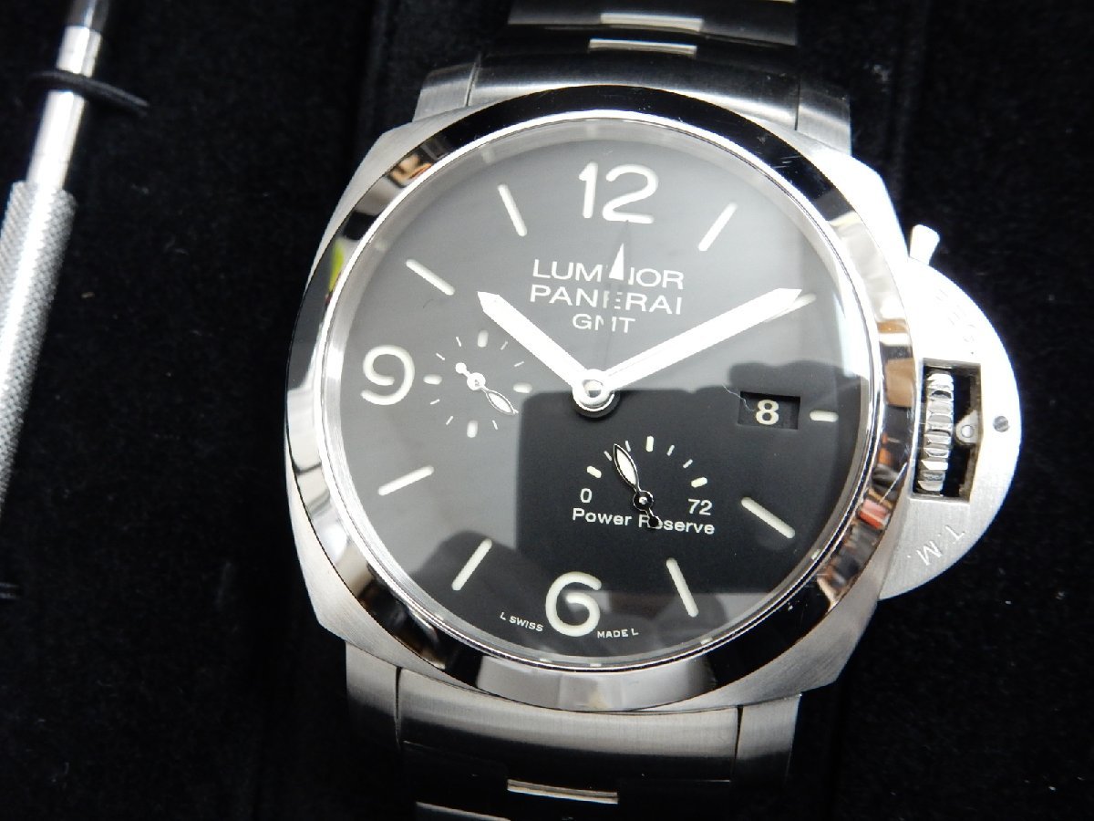 【楽天市場】箱/保付【美品】パネライ PANERAI ルミノール1950 3デイズ GMT パワーリザーブ PAM00347 自動巻き メンズ ...