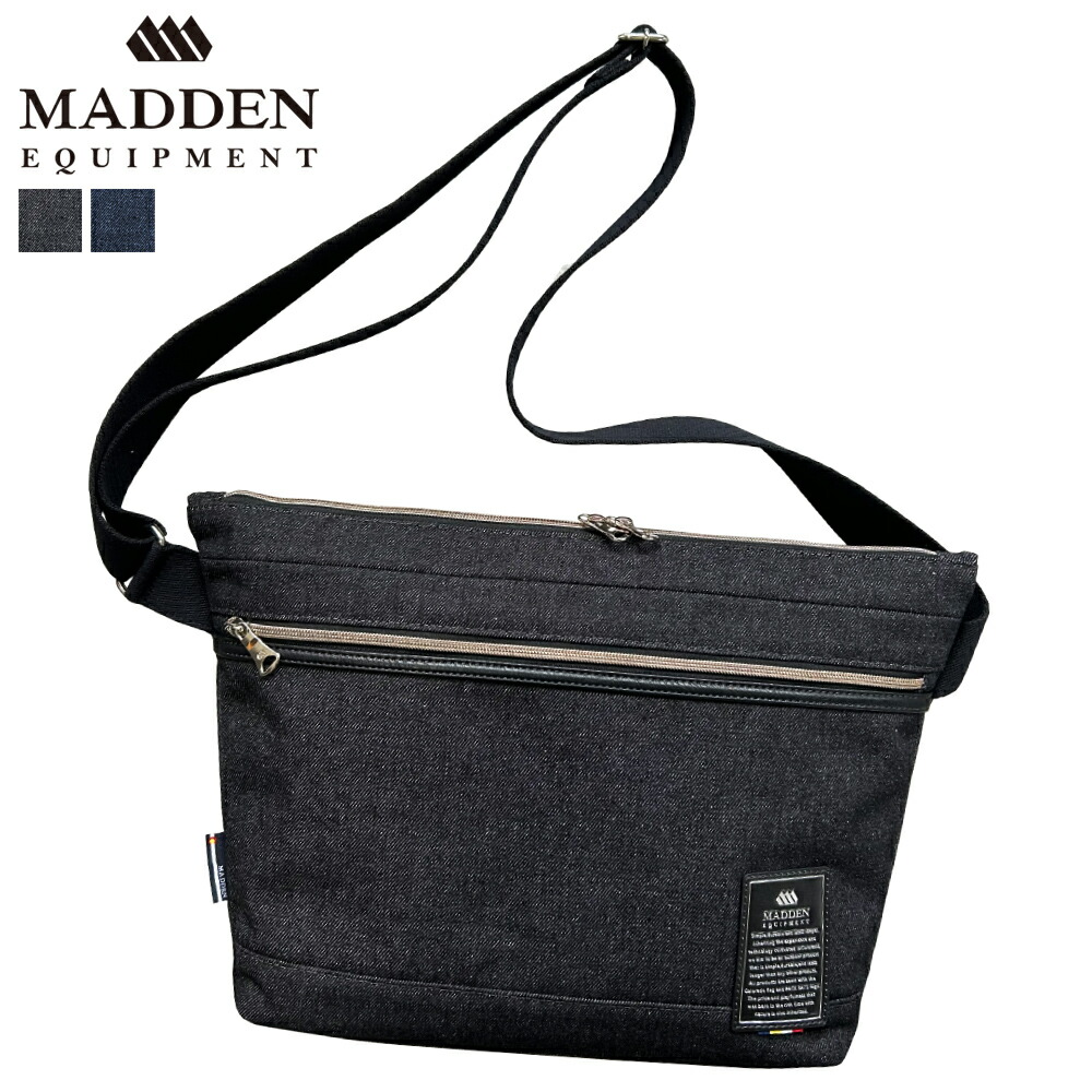 【楽天市場】【メーカー公式】MADDEN Equipment MADDEN EQ メデン イクイップメント ショルダーバッグ 大きい 大容量6リットル A4サイズ書類 デニム ジーンズ ...
