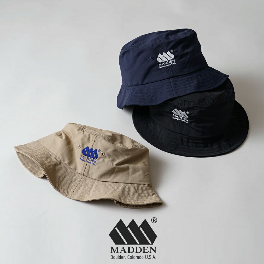 【楽天市場】【公式】 MADDEN メデン MAIN LOGO BAGUETTE HAT MDA-21 帽子 ハット バケットハット 父の日 実用的 かっこいい 50代 60代 70代 ...