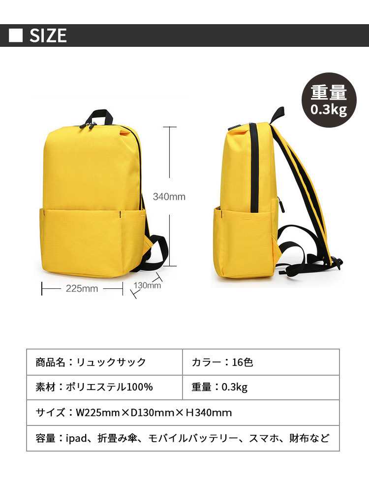 【楽天市場】【クーポン利用で15%OFF】 リュック レディース メンズ リュックサック 通学 女子 男子 バックパック 小さめ 軽い 薄型 ...