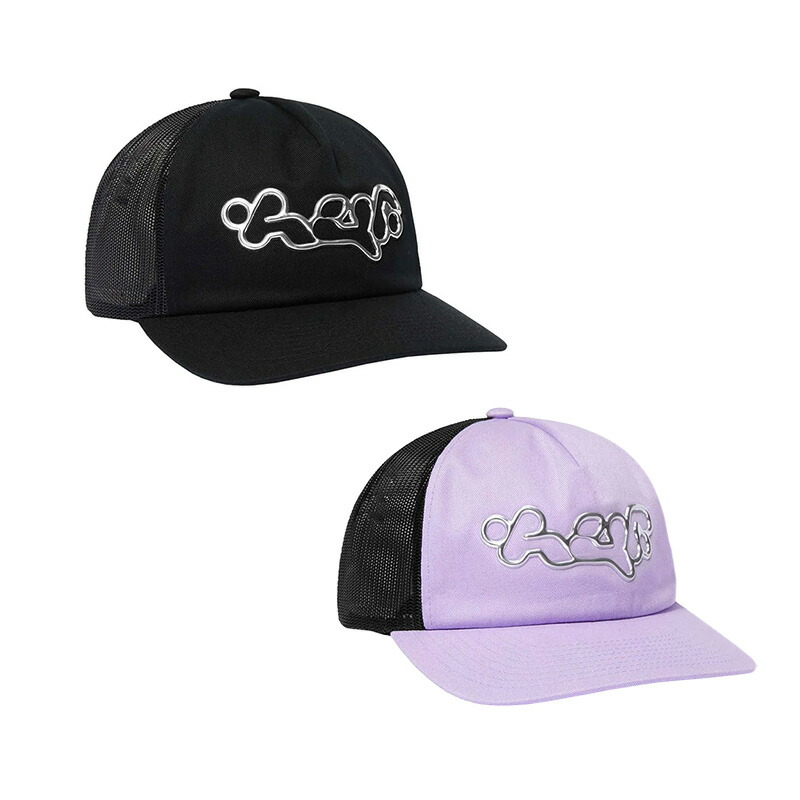 【楽天市場】ハフ HUF 帽子 キャップ メッシュ ブラック/ラベンダー 紫 黒 メンズ HELL RAZOR TRUCKER -2 ...