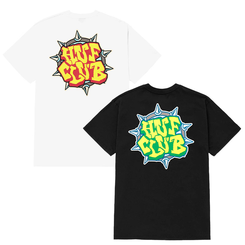 【楽天市場】ハフ HUF Tシャツ M,Lサイズ ホワイト/白 ブラック/黒 トップス クルーネック 半袖 バックプリント グラフィック ロゴ ストリート HUF CLUB SS TEE ...