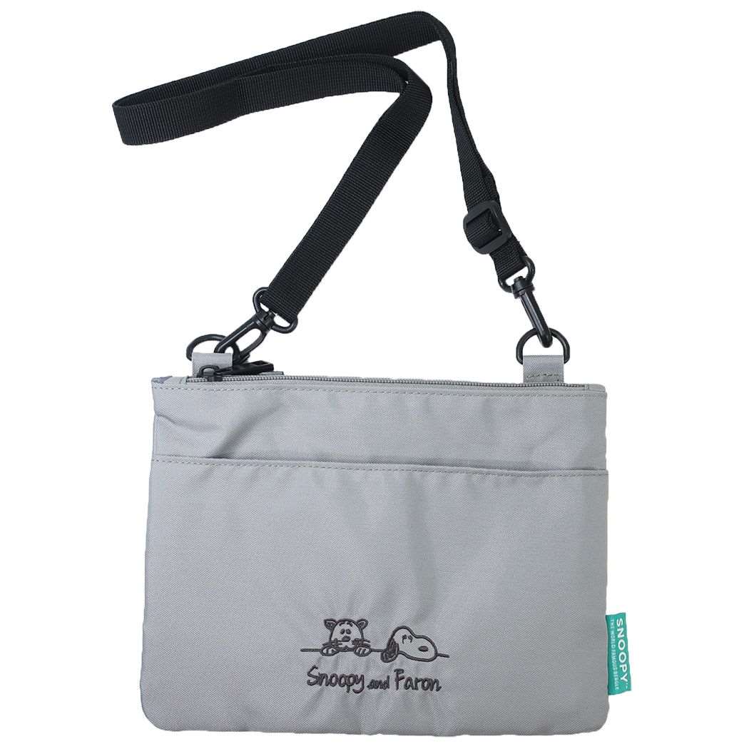 【楽天市場】【数量限定】スヌーピー 2ルームショルダーバッグ グレー スヌーピー＆ファーロン スリム 2ポケット グレイ SPZ-2646 バッグ ショルダー おしゃれ 【送料無料】：ペットと ...