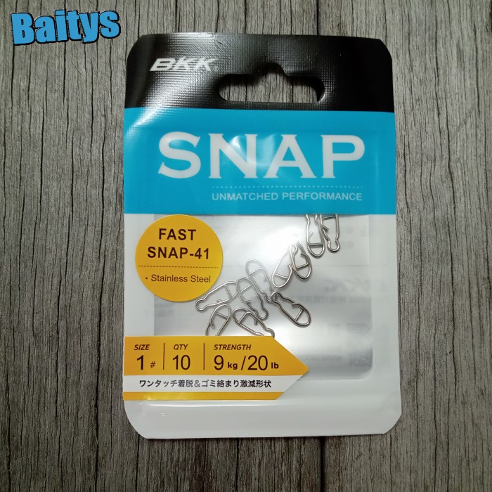 【楽天市場】ファストスナップ 41 FAST SNAP-41 BKK ワンタッチスナップ 脱着簡単 ペンチなし脱着 渓流スナップ トラウト ...
