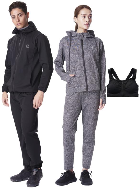 【楽天市場】[チャーメイクボディ] CM-S サウナスーツ メンズ レディース 上下セット スポブラ付 動画付 洗濯可：バランスケア 楽天市場店