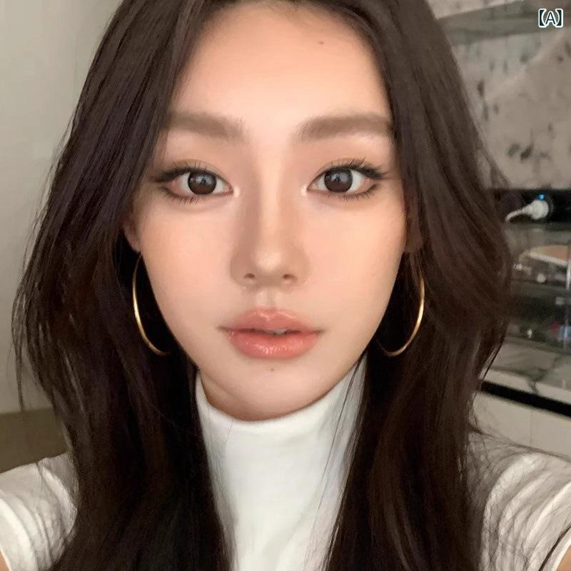 【楽天市場】フープ ピアス 高級 素 輪 イヤリング 金色 大型 耳 輪 冷淡 風 シンプル 金属 輪 Y2K 千年 風 ギャル 耳 飾り ...