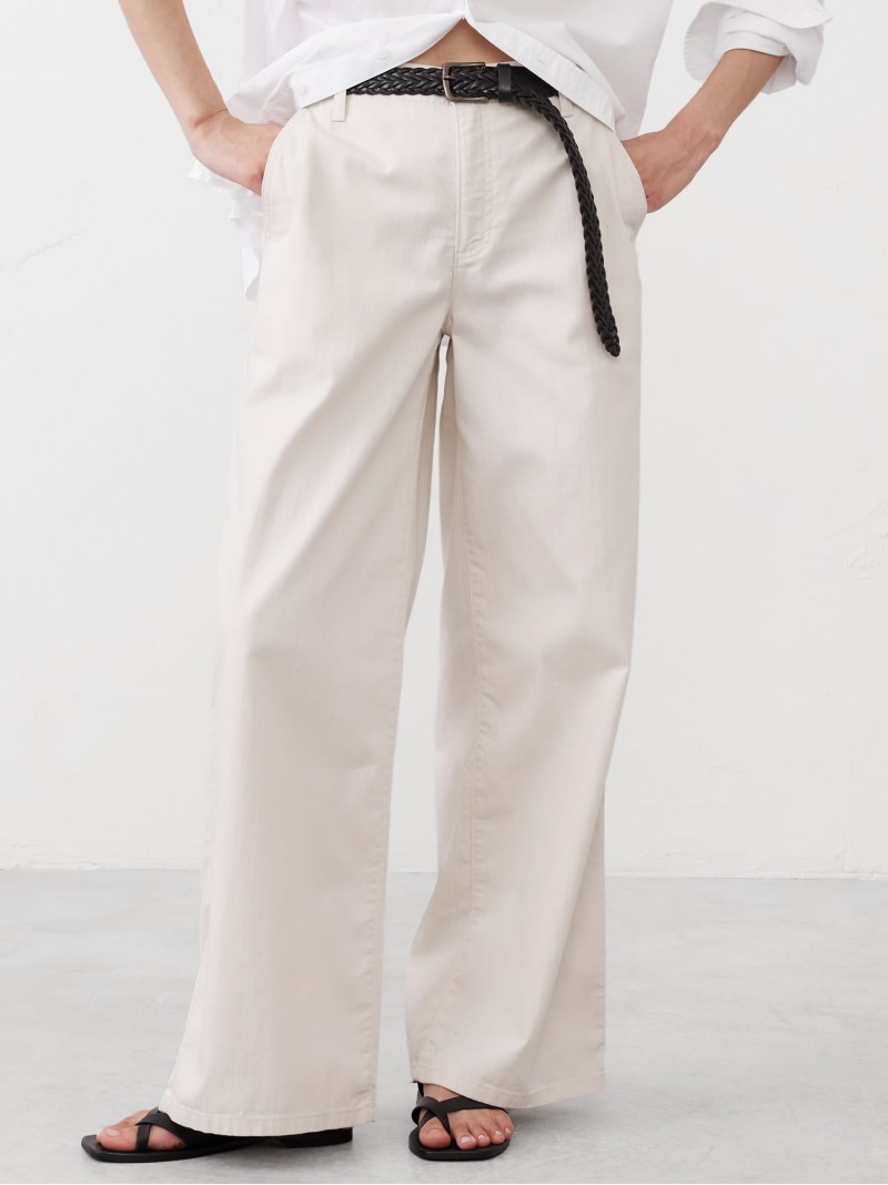 【楽天市場】(W)BANANA REPUBLIC FACTORY STORE ハイライズ ワイドレッグ サマーウェイト ジーンズ BANANA ...