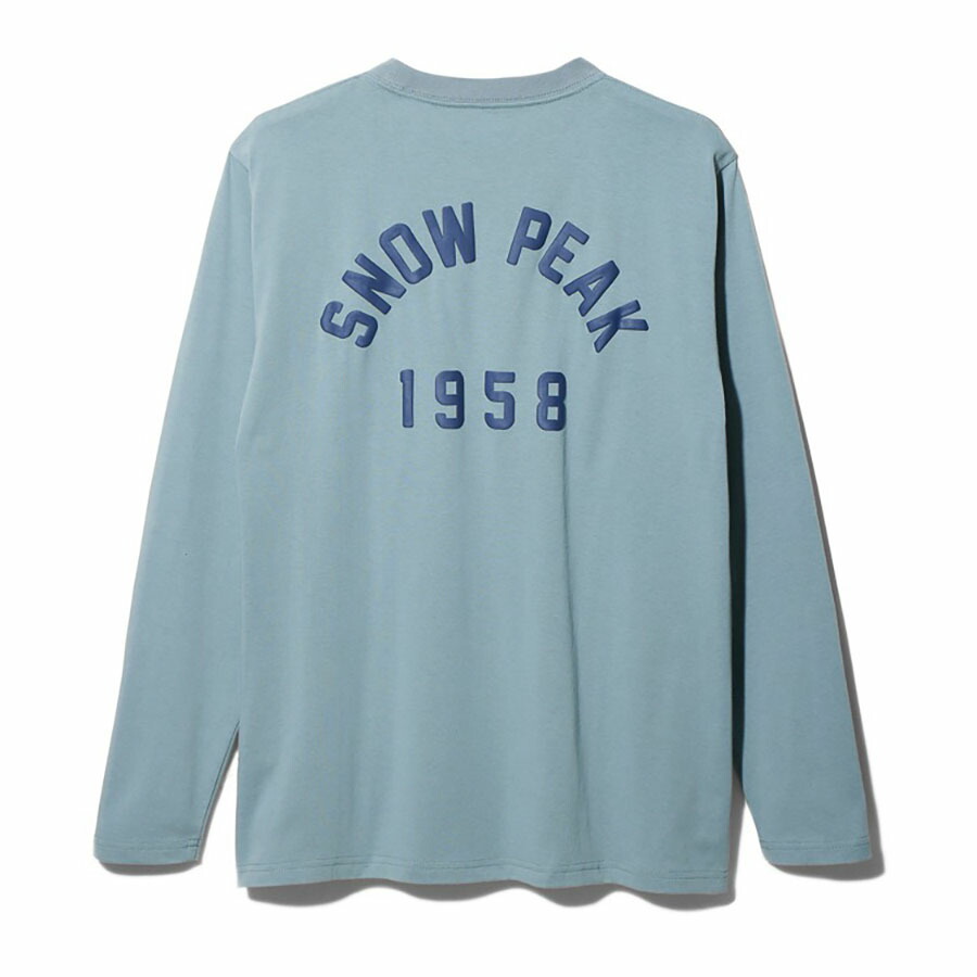 【楽天市場】SNOW PEAK スノーピークFoam Printed L/S T shirt Snow Peak-Sax-：ALASKA ...