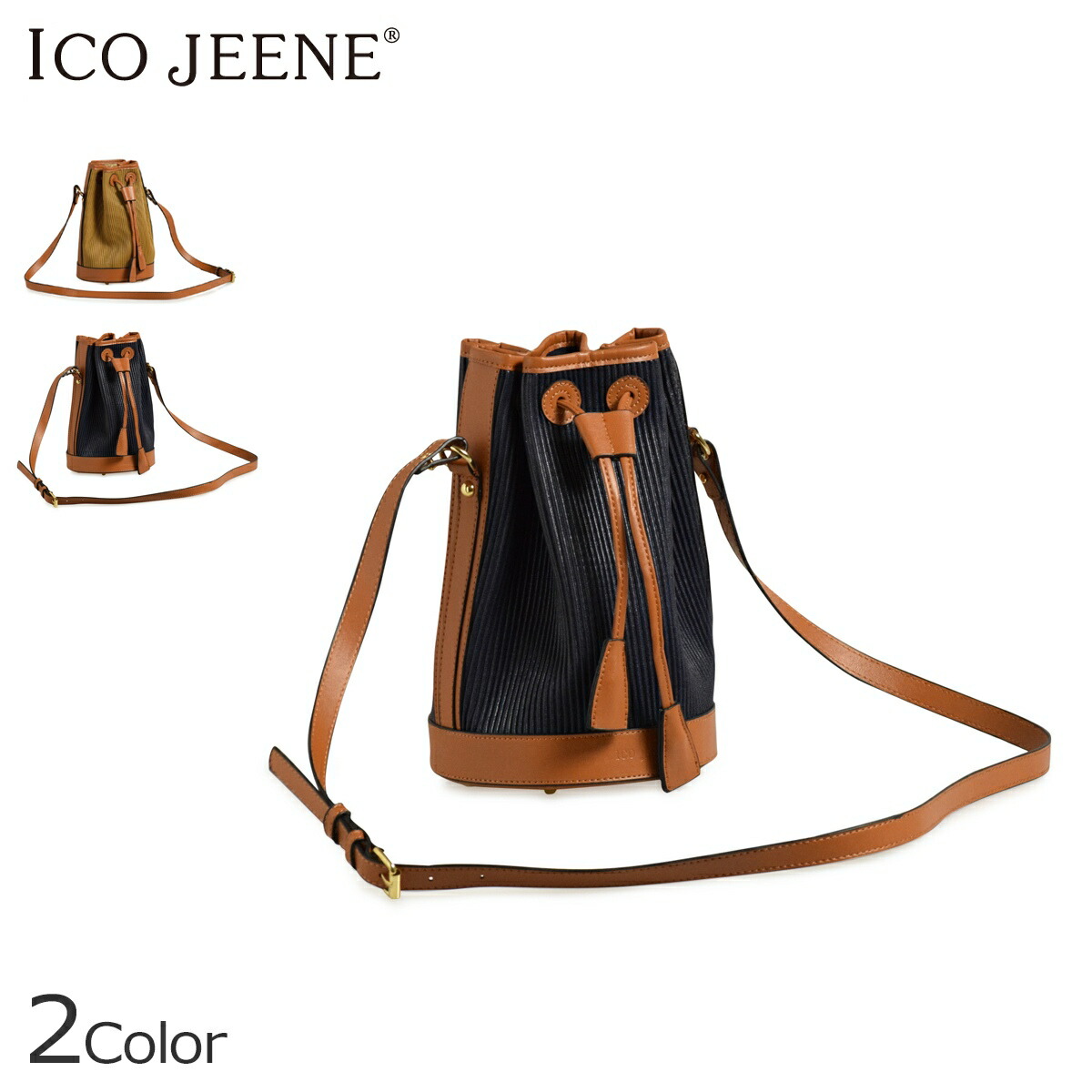【楽天市場】イコジーニ ミニバッグ バッグ レディース 本革 ショルダーバッグ 小さめ ICO JEENE 巾着型 プリーツ加工 カバン ...