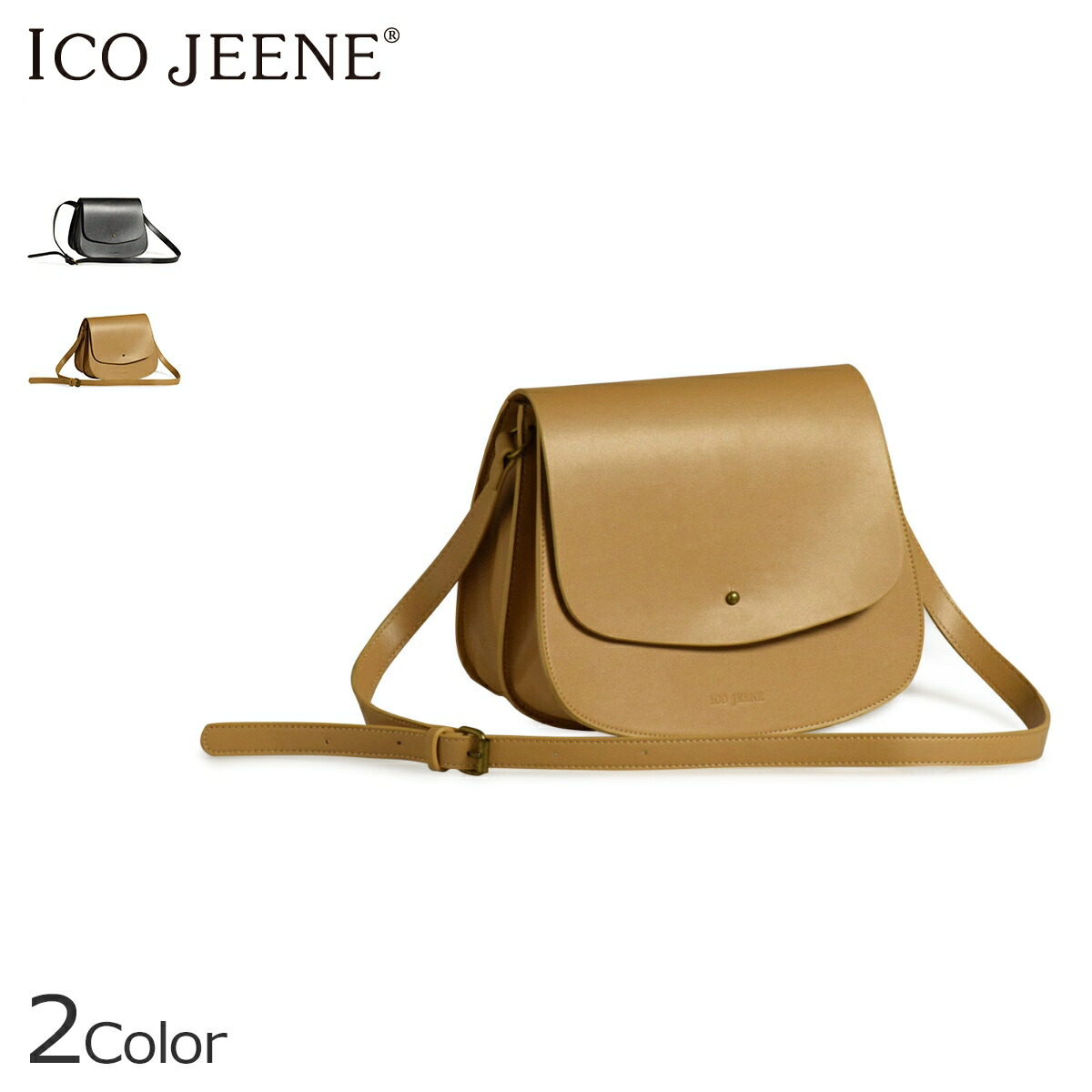 【楽天市場】イコジーニ バッグ レディース 本革 ショルダーバッグ ファスナー付き ICO JEENE フラップ フェイクレザー カバン ...