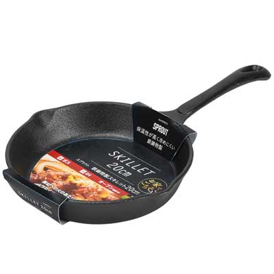 【楽天市場】スキレット 20cm 鉄鋳物製 スプラウト HB-6210 IH対応 フライパン グリル おしゃれ ガス火 ih オーブン対応 パール金属：バーゲンライフショップ