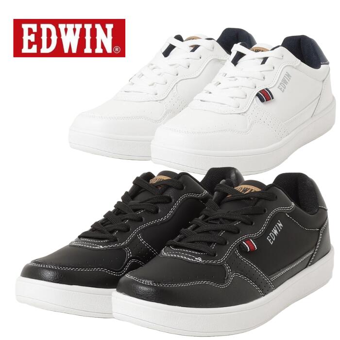 【楽天市場】【ｾｰﾙ】エドウィン EDWIN コートスニーカー メンズ スニーカー ローカット シューズ 靴 男性 男 紳士靴 軽量 負担軽減 シューレース 滑りにくい 白 WHITE ...