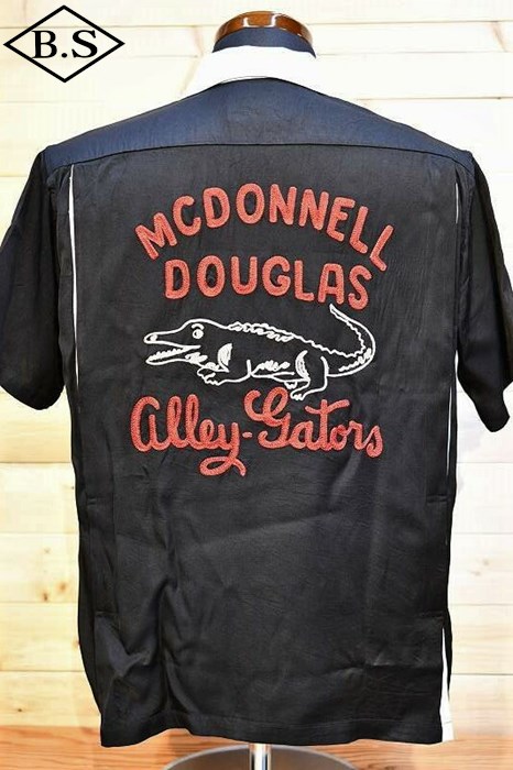 【楽天市場】キングルイ King Louie ボーリングシャツ KL38666 King Luie by Holiday ”ALLEY GATORS” ブラック：BarnStormer3号店