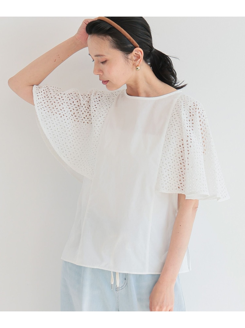 【楽天市場】【SALE／30%OFF】スリーブコットンレースブラウス＜ハンドウォッシャブル＞ BARNYARDSTORM バンヤードストーム トップス シャツ・ブラウス ホワイト ブラック ...