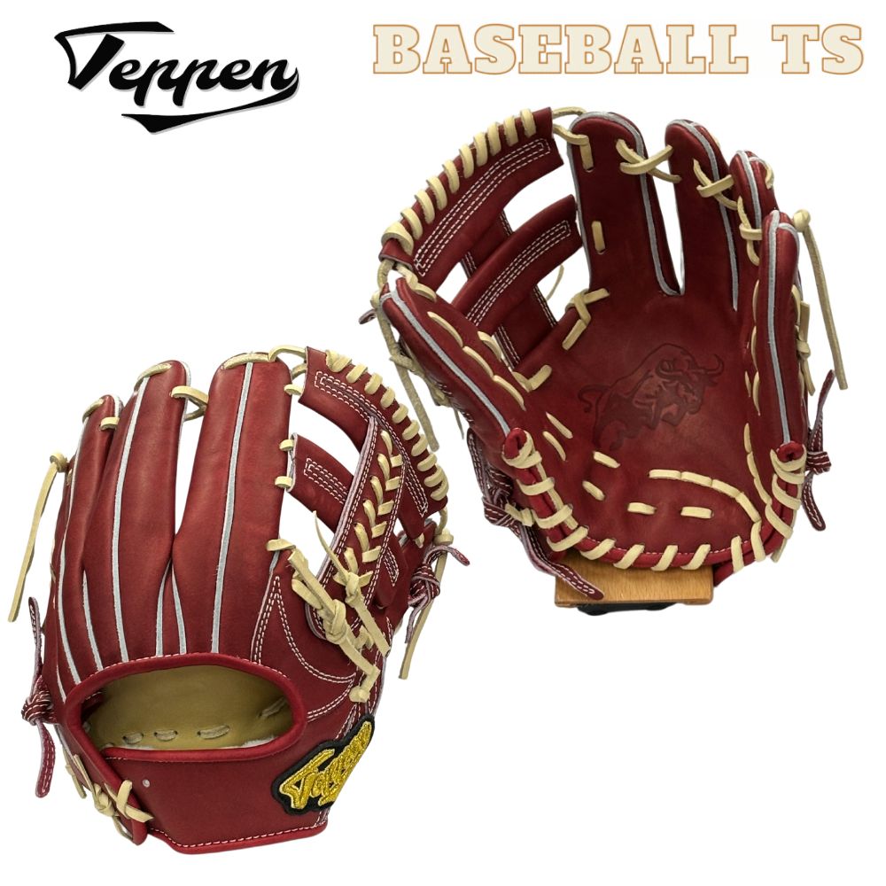 【楽天市場】野球 Teppen てっぺん グローブ 硬式内野手用グラブ オーダーセレクトモデル 右投げ MIE型 二塁・遊撃手 ワイン 高校野球 ボーイズリーグ 日本製 グラブ袋付き 送料無料 ...
