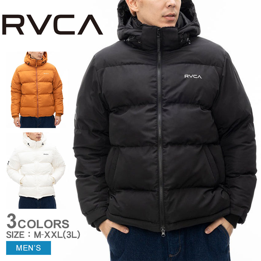 【楽天市場】\セール★クーポン配布中／ ルーカ ジャケット メンズ ブラック 黒 ホワイト 白 オレンジ RVCA PUFFER JACKET ...