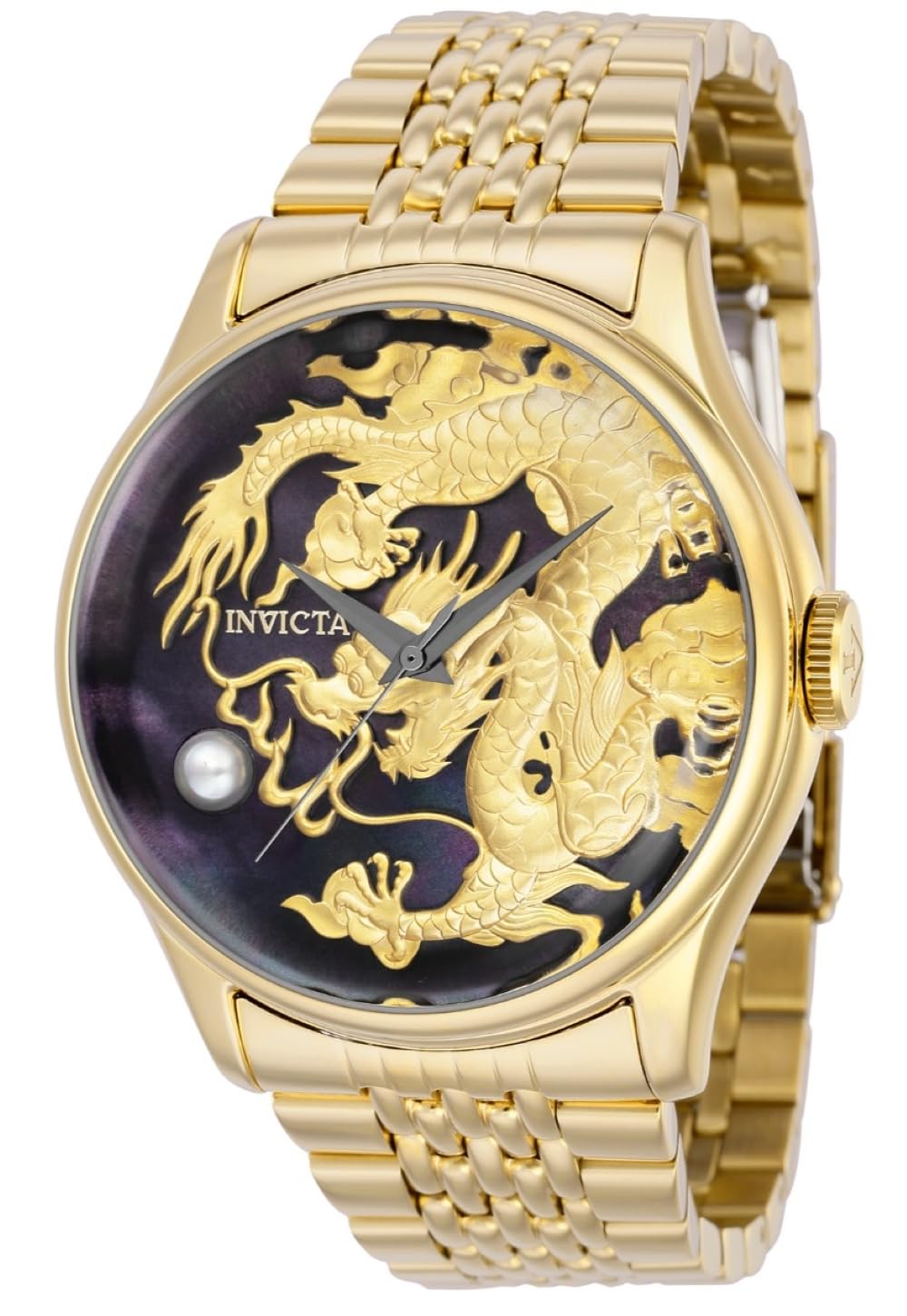 【楽天市場】Invicta メンズ 46mm Vintage Dragon NH35A オートマティック ブラック MOP Golden ...