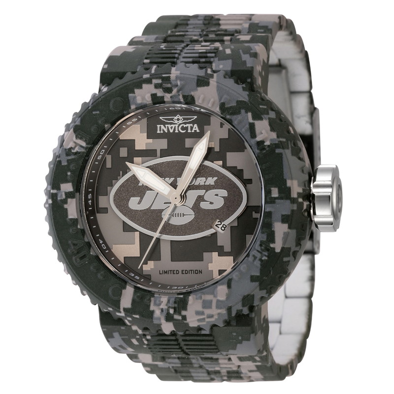 【楽天市場】Invictaインビクタ NFL New York Jets メンズ腕時計 52mm Aqua Plating Steel ...