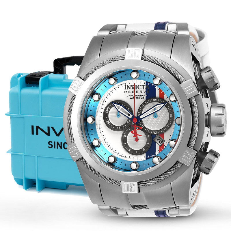 【楽天市場】Invictaインビクタ Reserve Swiss Ronda 5040.D メンズ Bundle 53mm White ...