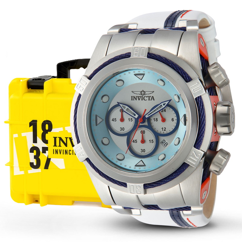 【楽天市場】Invictaインビクタ Bolt メンズ Bundle 53mm Red White Blue Steel 8Slot Dive ...